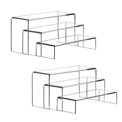 ACRYLIC RISER, 2 set clear Acrylic Display Risers , Tansparent Riser ...