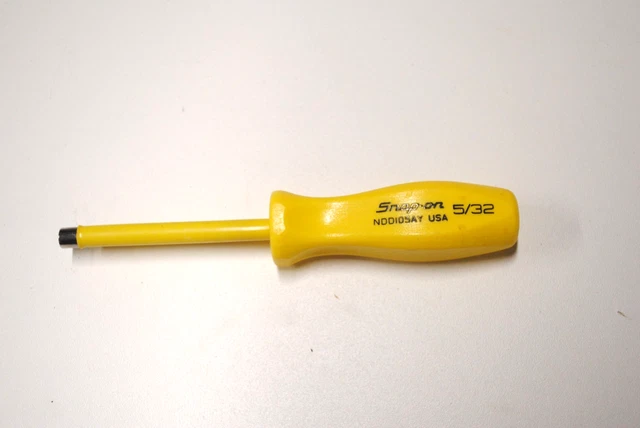 SNAP-ON TOOLS USA NEW YELLOW Hard Grip 5/32” SAE 6pt Manual Nut Driver ...