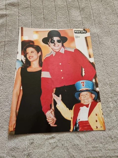 FPOT301 MAGAZINE PICTURE Pin Up/Poster 12X9" Michael Jackson & Lisa ...