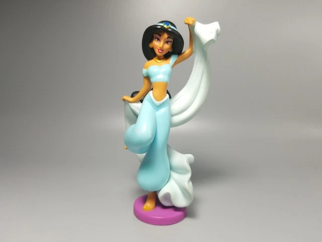 DISNEY ALADDIN PRINCESS Jasmine PVC Figure Cake Topper 3.75" Blue Dress ...