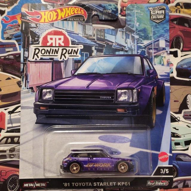 HOT WHEELS PREMIUM Car Culture Ronin Run '81 Toyota Starlet KP61 Car 3/ ...