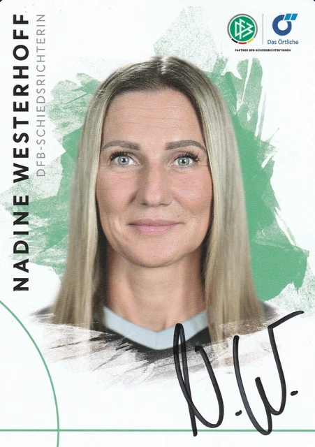 NADINE WESTERHOFF DFB SCHIEDSRICHTERIN AUTOGRAMMKARTE NEU 2022/23 2022/ ...