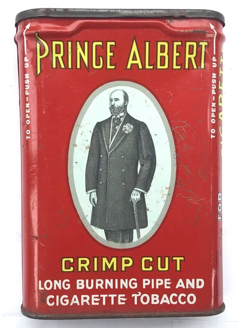 ANCIENNE BOÎTE TABAC Ww1 Us Prince Albert Crimp Cut Pipe & Cigarette ...
