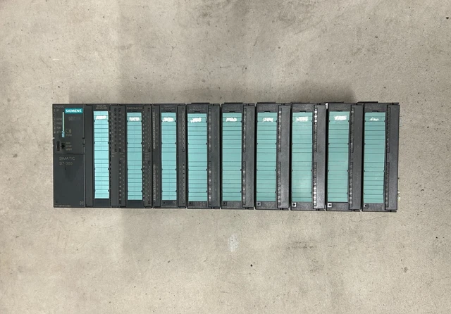 PLC SIEMENS SIMATIC S7 300 completo di CPU e moduli I/O digitali e ...