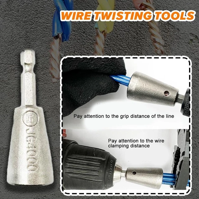 CABLE CONNECTOR WIRE Twisting Tool Stripper Twister Tools Driver Power ...
