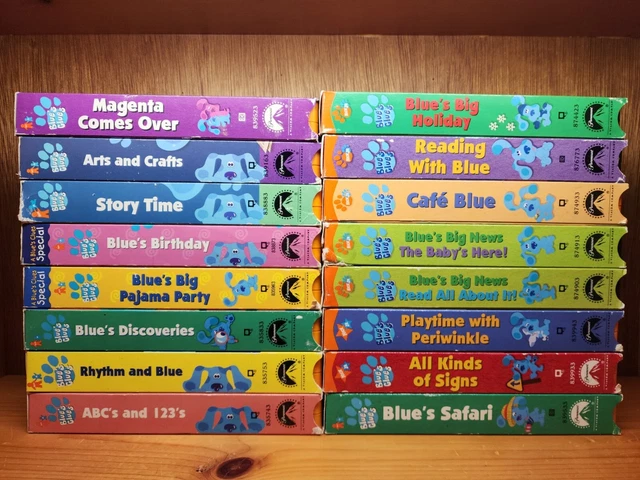 BLUES CLUES 16 TAPE VHS Lot, Nick Jr, Blue's Clues, FREE SHIPPING ...
