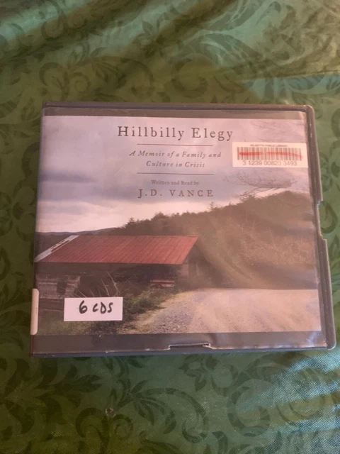 HILLBILLY ELEGY J.D. Vance Audiobook~ SHELF201 $12.90 - PicClick