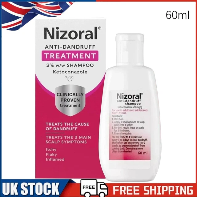 NIZORAL ANTI-DANDRUFF SHAMPOO - 60ml 2026 NEW £5.79 - PicClick UK