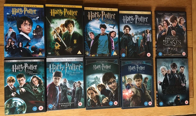 HARRY POTTER 10 Dvd Set. Complete 1-8 Film Collection + Fantastic ...