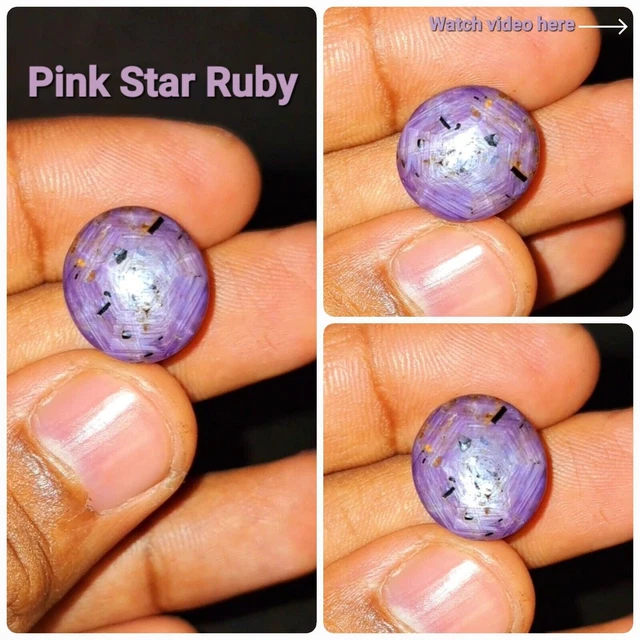 STAR RUBY RARE OVALE ROSE NATUREL 29.00 Ct CABOCHON DE PIERRE LÂCHE EUR ...