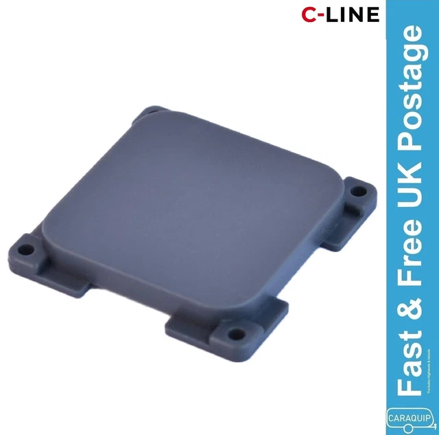 C-LINE BLANK SOCKET Plate Grey CBE Caravan Motorhome VW Campervan Boat ...
