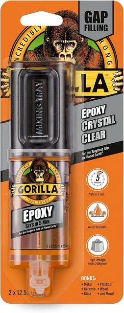 GORILLA EPOXY GLUE Incredibly Strong Epoxy Adhesive Sets in 5 minutes ...