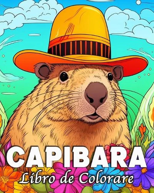 CAPIBARA LIBRO DE Colorear: 50 Ilustraciones ?nicas para Aliviar el Estr?s y Rel $43.79 ...