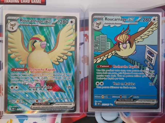 CARTE POKÉMON ROUCARNAGE EX Alt 225/197 + Roucarnage Ex 217/197 - EV03 ...