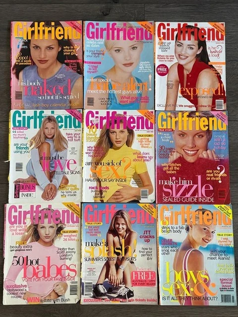 1996 GIRLFRIEND MAGAZINE COVERS x9 Girls 90s Teen Vintage Clippings ...