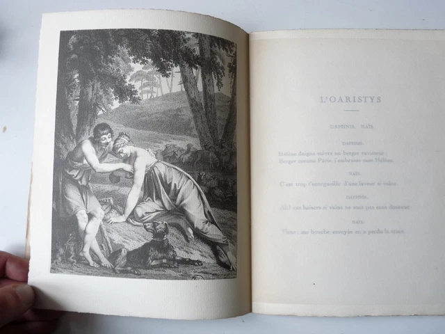 BOOK L'OARISTYS BY André Chénier, 1918, Prudhon wood engravings, Roux ...