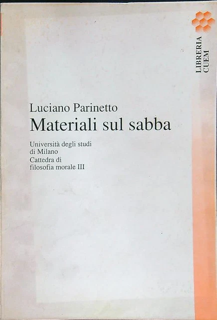MATERIALI SUL SABBA Parinetto Luciano Cuem 1990 EUR 20,50 - PicClick IT