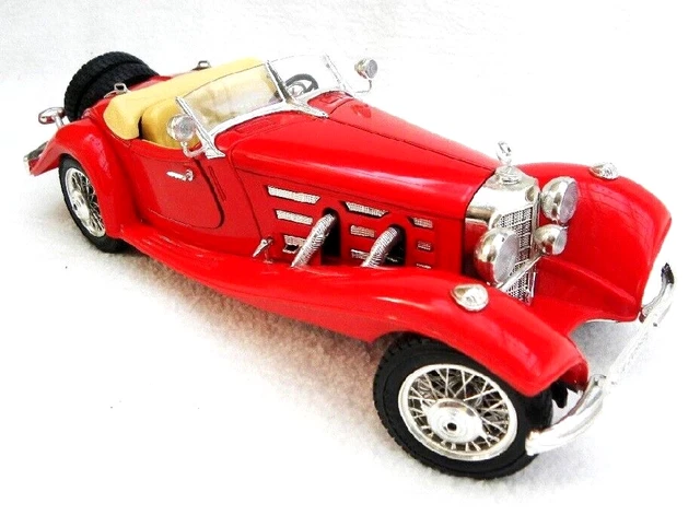 BURAGO MODELLAUTO MERCEDES Benz 500K Roadster 1936 Rot Oldtimer 1:20 ...