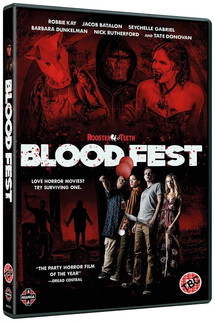 BLOOD FEST (DVD) Jacob Batalon Nick Rutherford Robbie Kay Seychelle ...