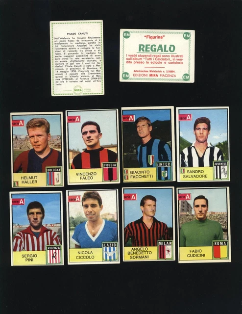 FIGURINE CALCIATORI MIRA 1965/66 65/66!Nuov Arrivi Rare Scudetti ...