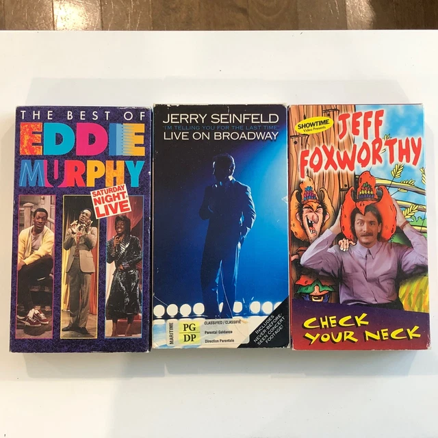 VHS LOT OF 3 Comedians Eddie Murphy, Jerry Seinfeld, Jeff Foxworthy $20 ...