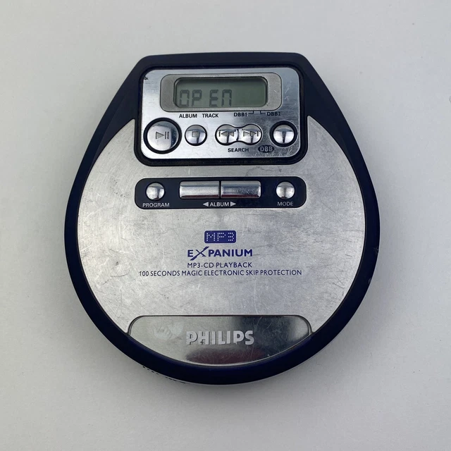 PHILIPS CD WALKMAN MP3 Expanium Cd Playback EXP220/00Z Works Read ...
