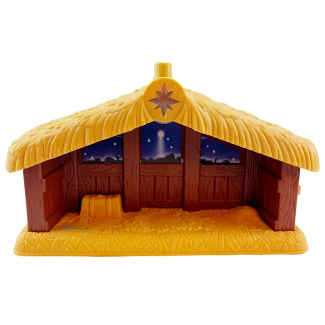FISHER PRICE LITTLE People Nativity Stable Manger Light Music 2002 ...