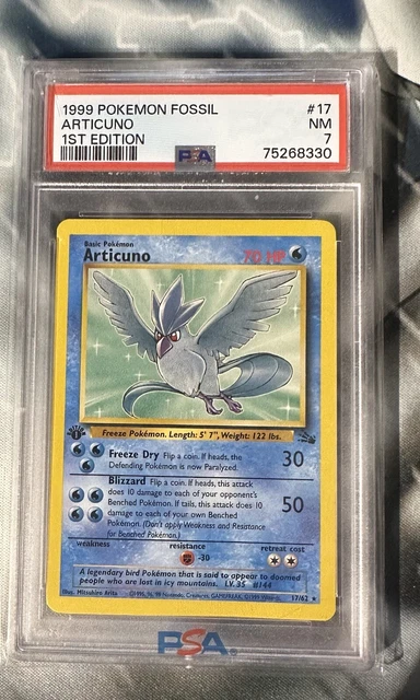 1999 POKEMON KARTE Fossil Articuno 1st Edition #17 PSA 7 EUR 32,00 - PicClick DE