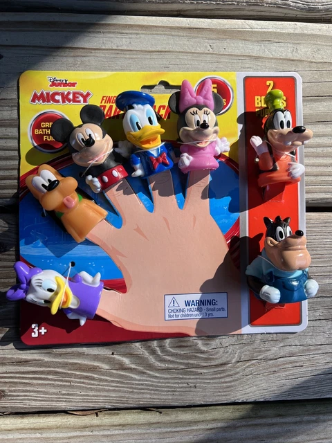 DISNEY JUNIOR MICKEY Mouse Clubhouse Finger Puppet 7 Pack Pete Goofy ...