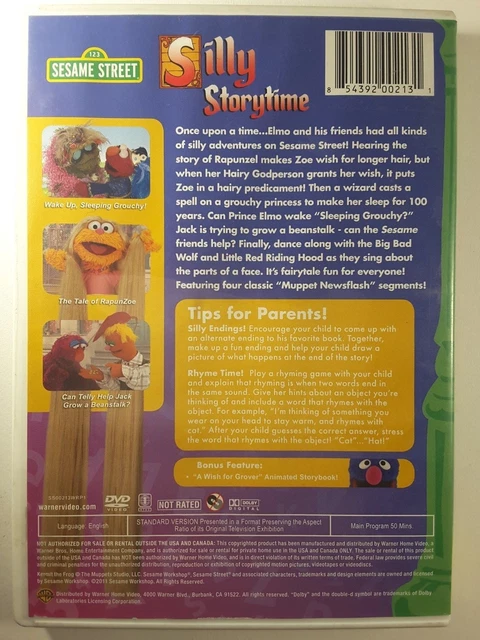 SESAME STREET: SILLY Storytime DVD Elmo + Kermit the Frog $19.95 ...