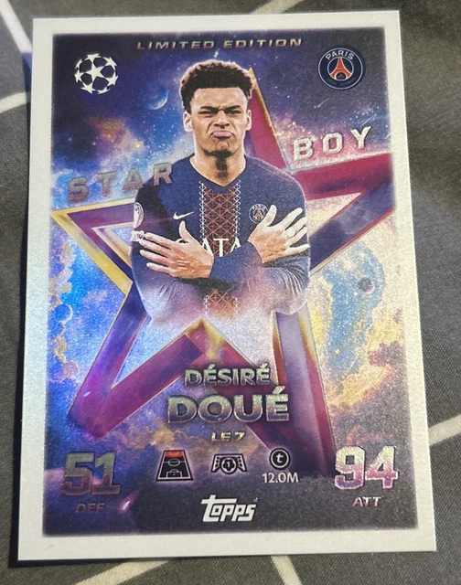 TOPPS MATCH ATTAX 2026 Champions League Desire Doue Star Boy Limited ...