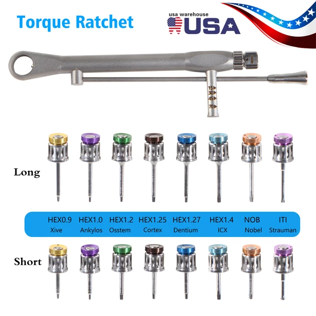 DENTAL UNIVERSAL IMPLANT Instrument Prosthetic Restoration Hand Driver ...