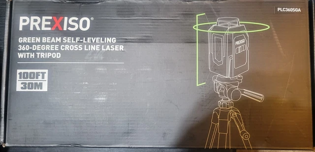PREXISO 100FT 360° Laser Level with Tripod Self Leveling Cross Line ...