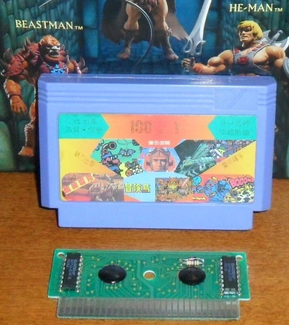 FAMICOM VINTAGE FAMICLONE NES cartridge Eprom 100 in 1 (7 in 1 Reals ...