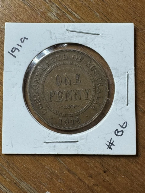 🌐1919 AUSTRALIAN PENNY Melbourne 🌐 Sydney Australia Bronze Coin #B6🌐 $7 ...