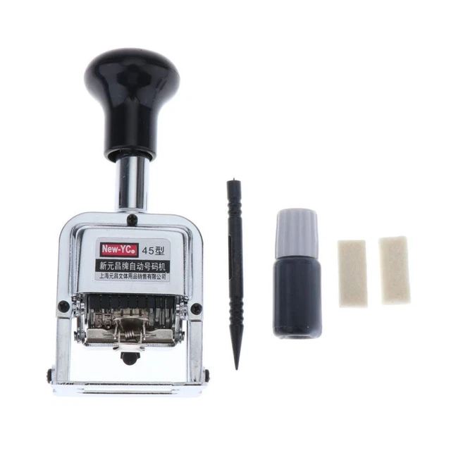 HEAVY-DUTY 6-POSITION AUTOMATIC Numbering Machine Roller Graffiti ...
