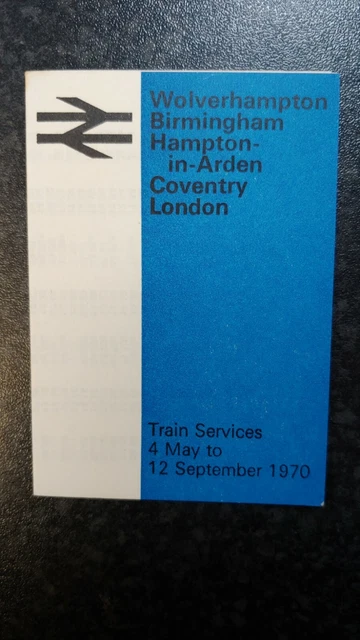 BRITISH RAIL TRAIN Passenger Timetable Leaflet Booklet London ...