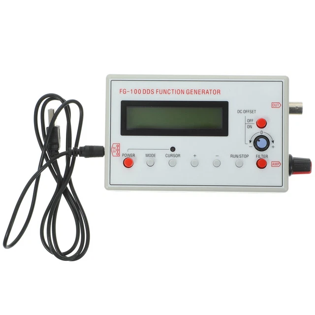 FG-100 DDS FUNCTION Generator 1HZ-500KHZ DDS Functional Signal ...