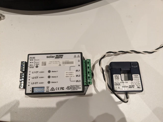 Solaredge Energy Meter With Modbus Connection Ct Clamp 100a £100 00