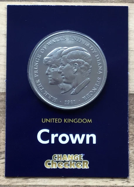 CHANGE CHECKER CARDED Prince Charles & Lady Diana Commemorative Crown ...