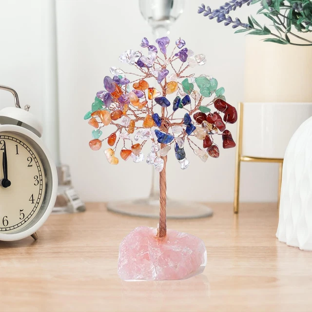 FENG SHUI MONEY Tree Desk Wealth Trees Table Centerpiece Stone Bonsai ...