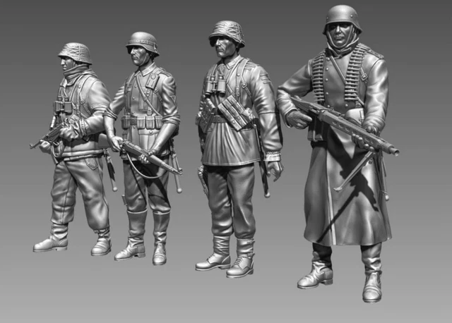 WW2 GERMAN SOLDIERS Full Set Soldiers 1/16th Resin Printed £50.00 ...