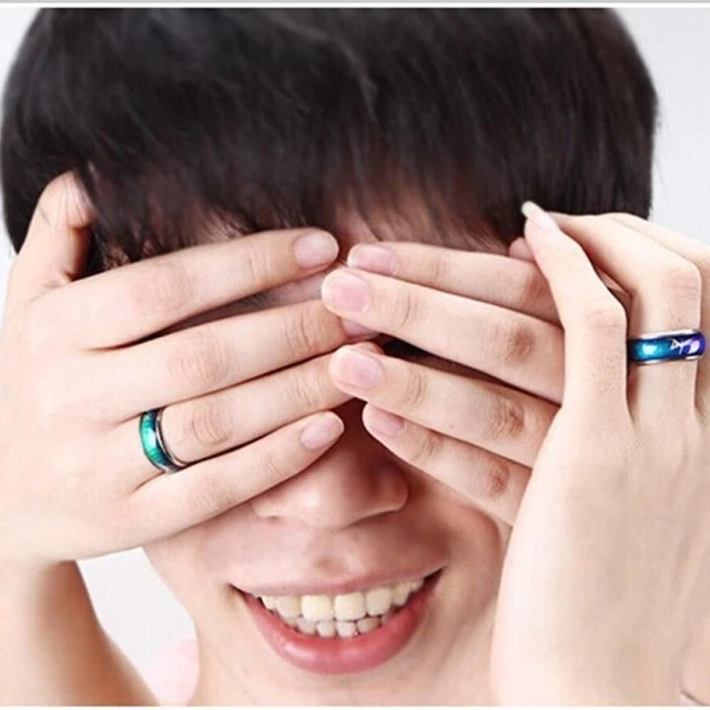 GIFTS UNISEX COLOR Change Band Mood Ring Temperature Control Emotion ...