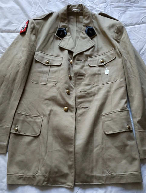 VESTE MILITAIRE SABLE coloniale transmissions Indochine Algérie French ...