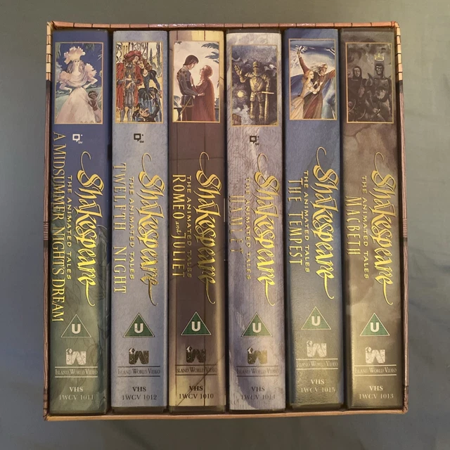 RARE SHAKESPEARE THE Animated Tales Collection Contains 6 X VHS Hamlet ...