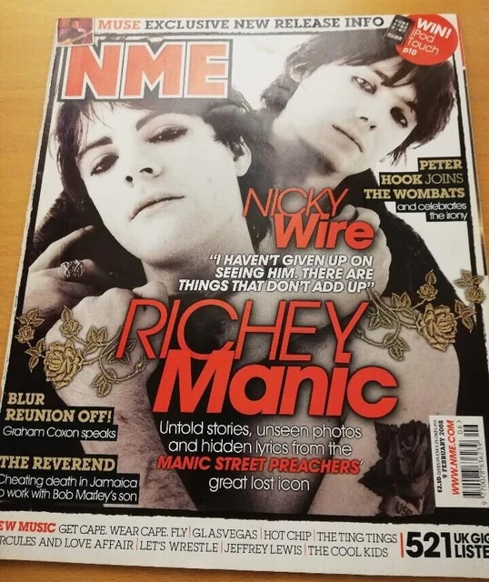 NME MAGAZINE 9 February 2008 (Richey Manic / Nicky Wire / The Reverend ...