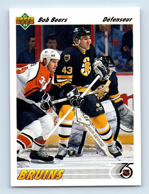 1991-92 UPPER DECK Bob Beers French Bob Beers Boston Bruins #490A EUR 0 ...