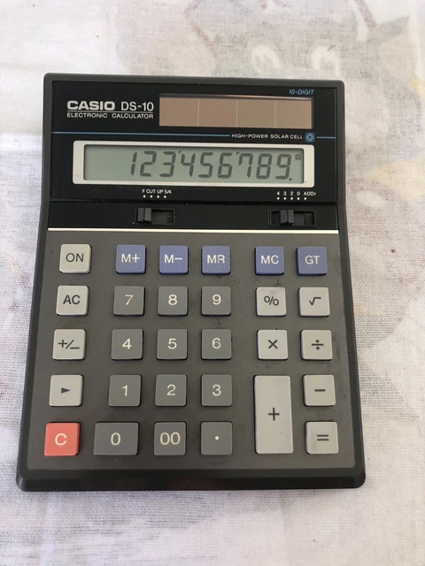 VINTAGE CASIO DS-10 Electronic Calculator 10 Digit Made In Japan Solar Cell $40.00 - PicClick AU