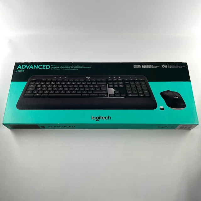 LOGITECH MK540 WIRELESS Mouse and Keyboard - Black - Opened Unused ...