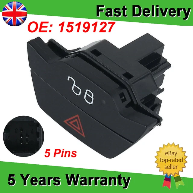 REPLACEMENT HAZARD WARNING Light Button Lock Unlock Switch For Ford ...